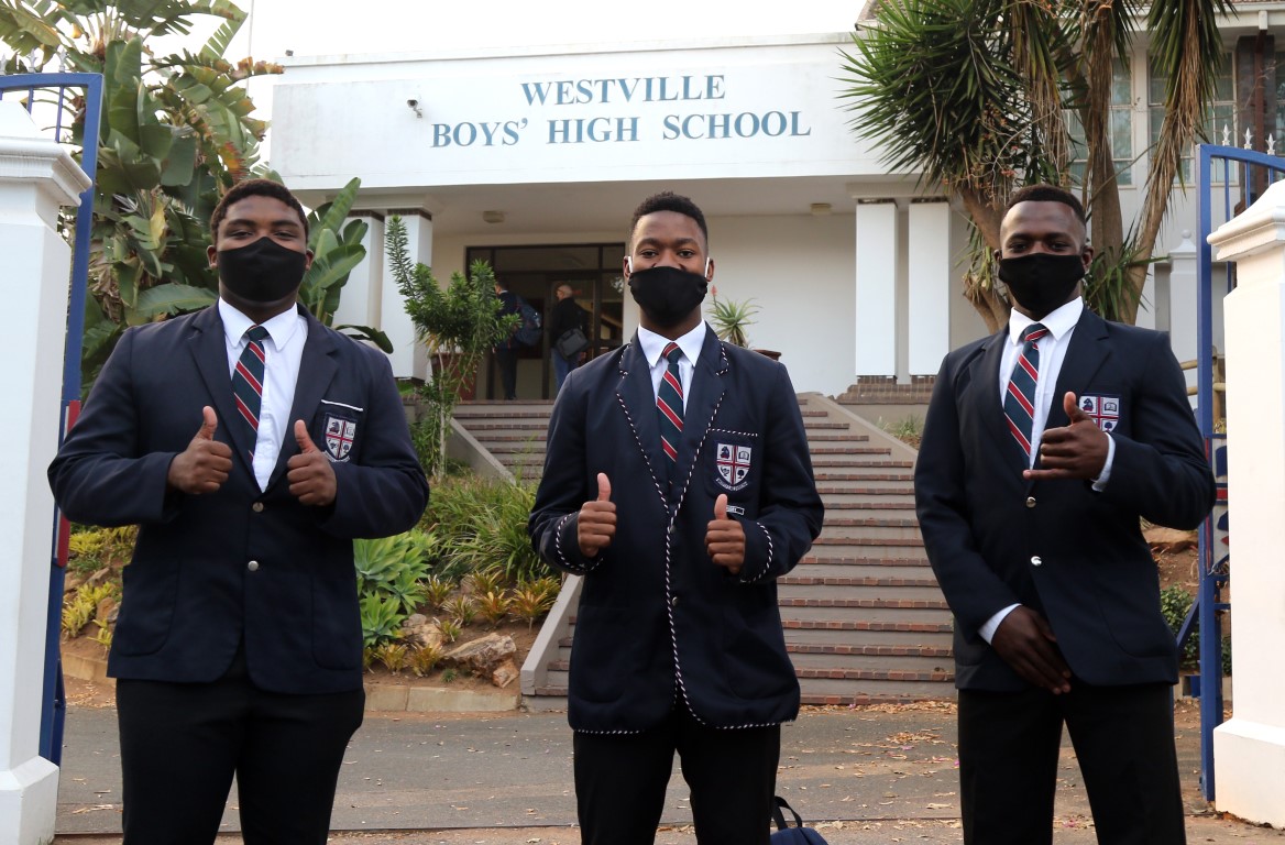 All smiles as learners return to school - WBHS - Westville Boys' High ...